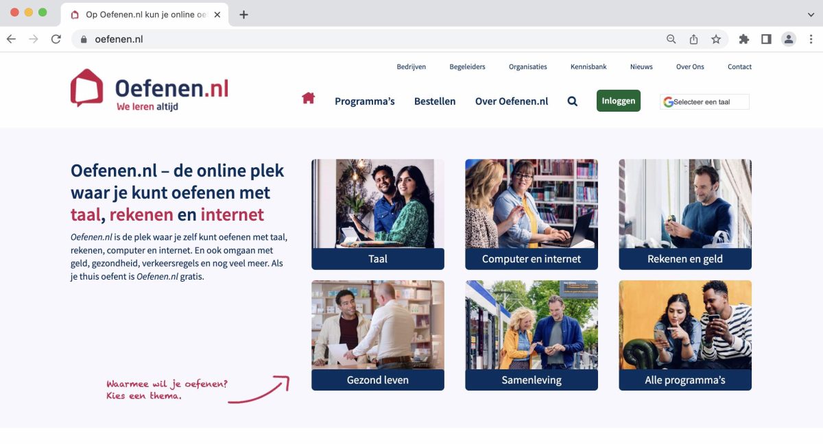 Inloggen op Oefenen.nl | Starten met Oefenen.nl